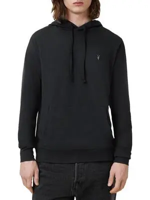 ALLSAINTS Brace Brushed Cotton Hoodie - Jet Black