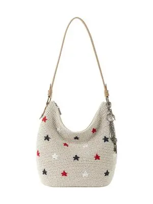 THE SAK Sequoia Leather Hobo Bag Natural Multi Stars