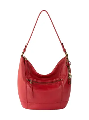 THE SAK Sequoia Leather Hobo Bag Scarlet