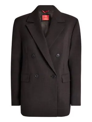 Max & Co. Double-breasted Virgin Wool Blazer - Grey