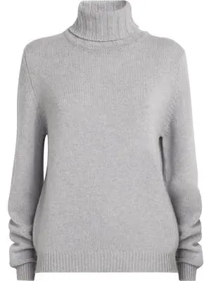 Harrods Cashmere Rollneck Sweater - Grey