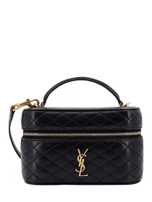 Saint Laurent SAINT LAURENT Vanity Gaby Quilted Leather Handbag Black