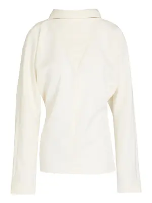 RÓHE Tie-detailed Woven Blouse - Ivory