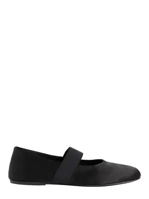 Co Satin Ballet Flats - Black