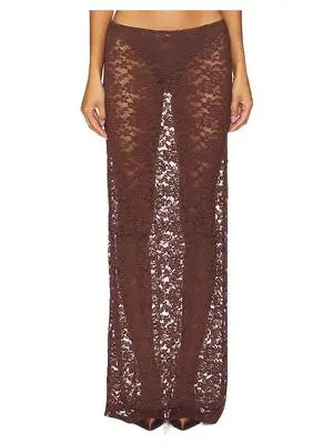 Lioness Black Swan Lace Maxi - Chocolate
