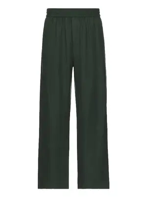 WAO Relaxed Linen Pants - Forest Green