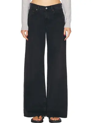 AGOLDE Clara Low Rise Baggy Flare Jeans - Mascara