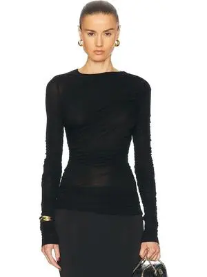 AGOLDE Tania Twist Tee - Black