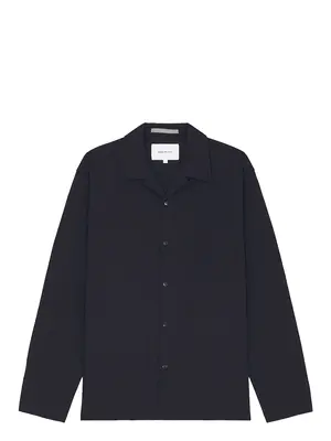 Norse Projects Carsten Solotex Twill Shirt In Navy - Dark Navy