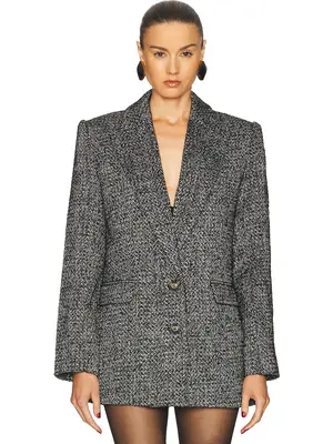SEROYA Cecilia Blazer - Charcoal & Grey