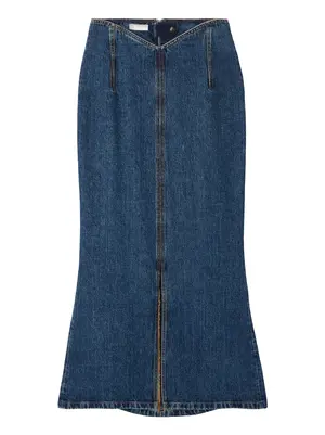 Bally Denim Maxi Skirt - Blue