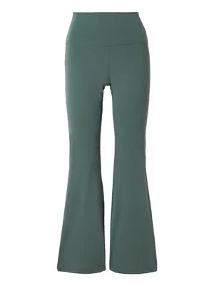 Nike Zenvy Stretch-jersey Flared Leggings - Green