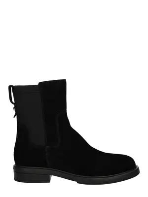 BOSS Logo-plaque Suede Boots - Black