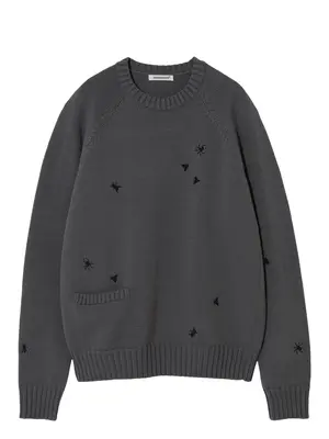 UNDERCOVERISM Embroidered Crew-neck Jumper - Grey