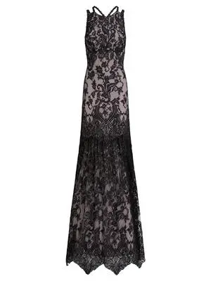 Etro Yarn-dyed Lace Maxi Dress - Black