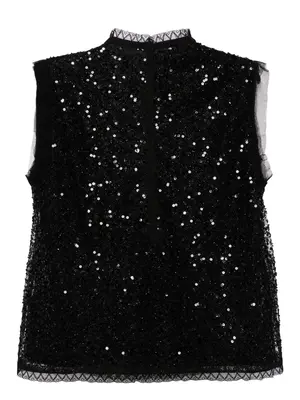 Shiatzy Chen Libre Collection Sequin Top - Black