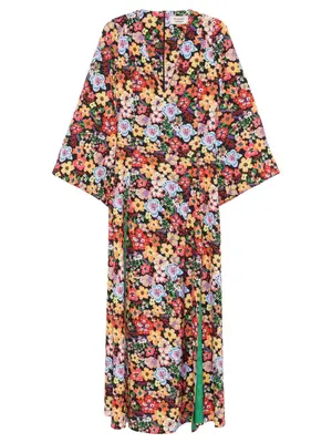 ALESSANDRO ENRIQUEZ Floral-print Maxi Dress - Black