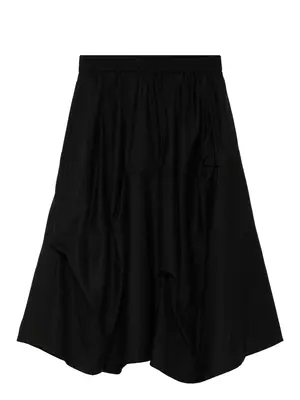B+AB Draped A-line Skirt - Black