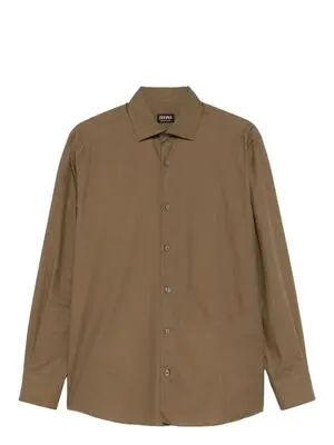 Zegna Cotton Shirt - Brown