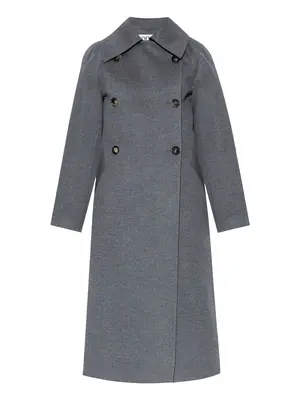 Loewe Felted Double-breasted Coat - Grey