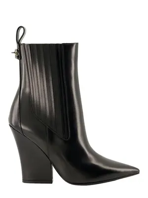 Valentino Garavani 105mm Vlogo Lockette Boots - Black