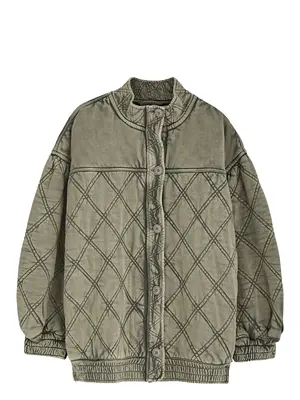 Free People Juno Quilted Jacket - Green
