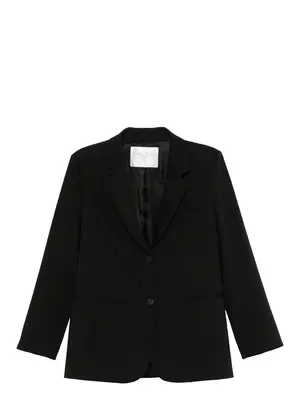 FORTE_FORTE Twill-weave Blazer - Black