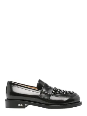 Mach & Mach Stud-embellished Loafers - Black