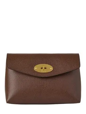 Mulberry Leather Darley Cosmetic Pouch - Brown