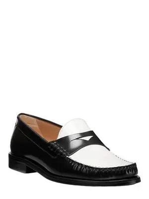 STUART WEITZMAN Lottie Suede Loafers - Black/cream