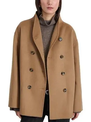 ALEX MILL Sophia Double Breasted Wool Coat - Camel