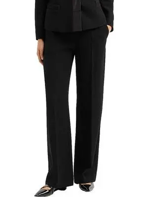 Emporio Armani Wide Leg Trousers - Solid Black