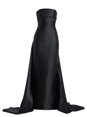 Solace London Tiffany Strapless Maxi Dress - Black