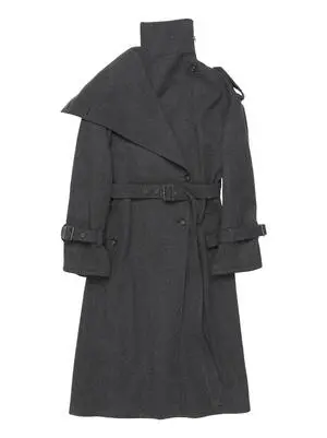 Acne Studios Herringbone Belted Coat - Grey