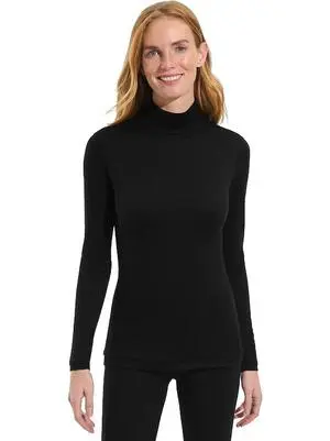 LANDS' END Thermaskin™ Heat Turtleneck Baselayer Top - Black