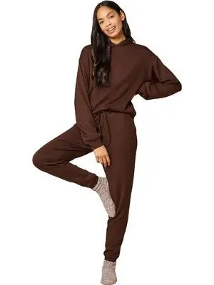 SOFTIES Oversize Hoodie Lounge Set Espresso