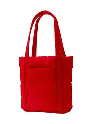 LANDS' END Wanderweight Ultralight Packable Tote Bag - Bright Cherry
