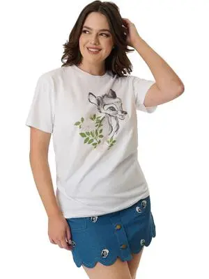 Unique Vintage Unique Vintage Graphic Tee White Bambi