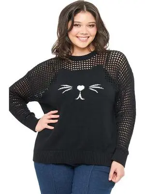 Unique Vintage Unique Vintage Plus Size Pullover Sweater Black