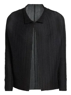 ISSEY MIYAKE Wooly Pleats Long-sleeve Shirt Jacket