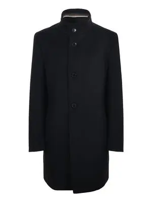 BOSS Wool And Cashmere-blend Coat - Black