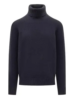 SEVEN GAUGE Merino Wool Jersey Sweater - Blue