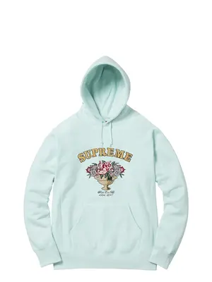 Supreme Centerpiece Hoodie Ice Blue