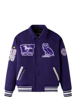 OVO X Western University Mustangs Campus Varsity Jacket - Western Purple
