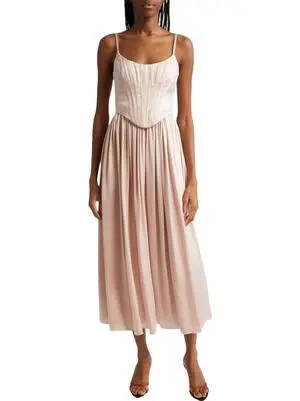 Zimmermann Zimmermann Silk Corset Midi Dress Petal