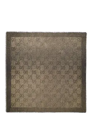 Gucci Gg Lamé Jacquard Shawl - Black