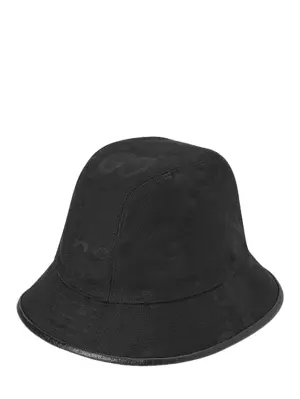 Gucci Jumbo Gg Bucket Hat - Black