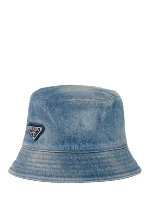 Prada Denim Bucket Hat - Light Blue