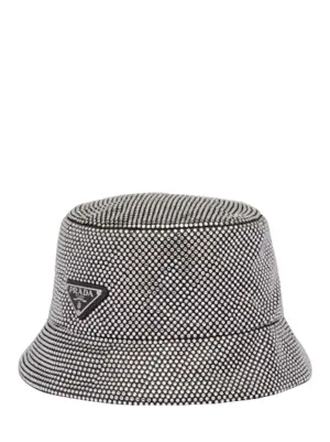 Prada Satin Bucket Hat - Crystal