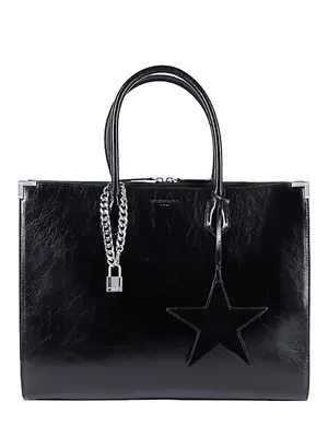 The Kooples Leather Tote Bag - Black